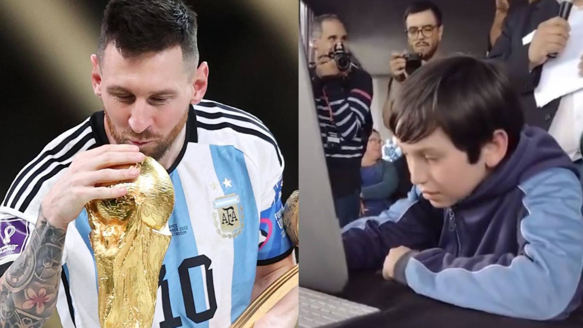 Niño inauguró Internet de su escuela buscando a Lionel Messi