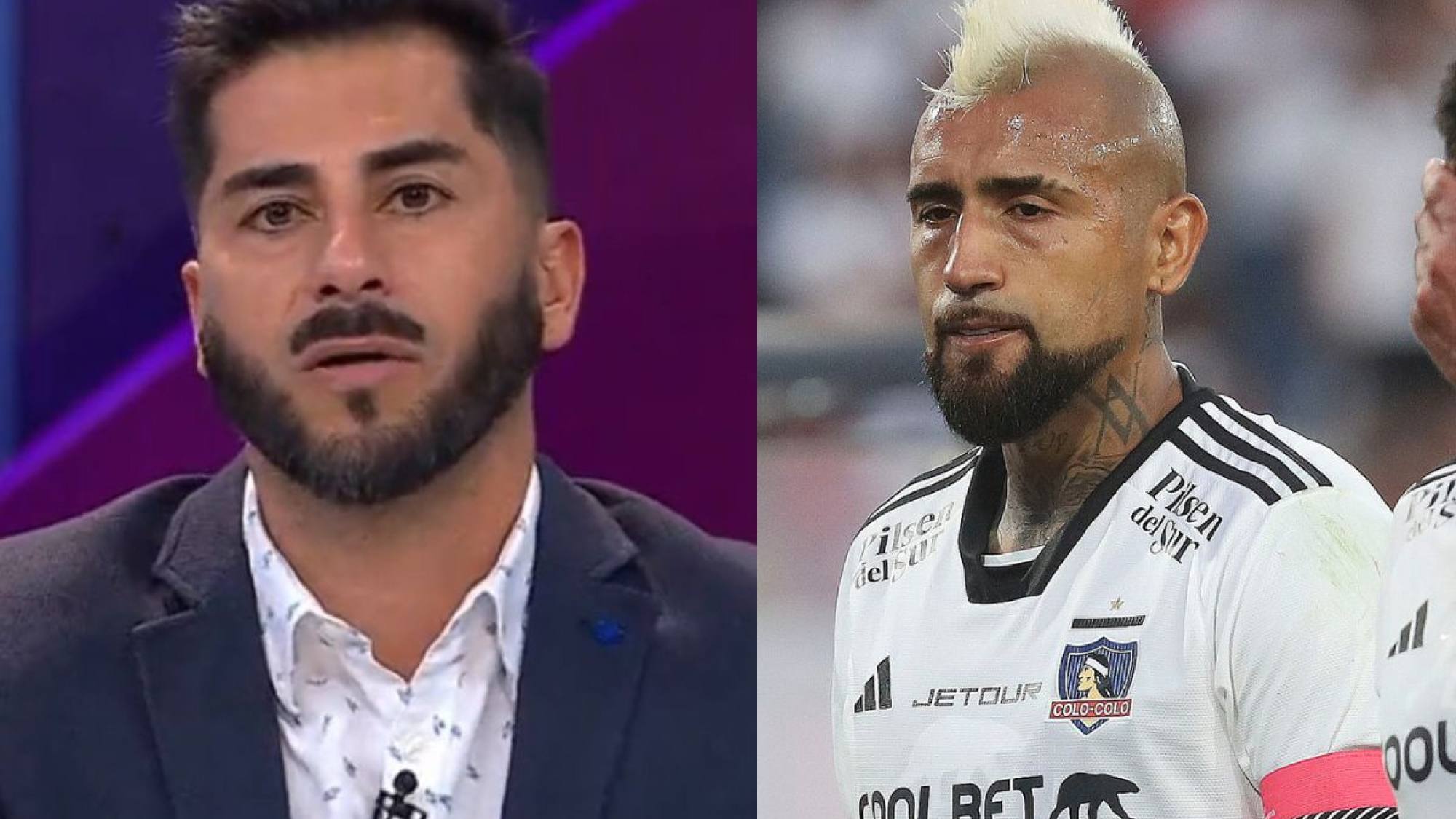 Johnny Herrera le toca la oreja a Vidal