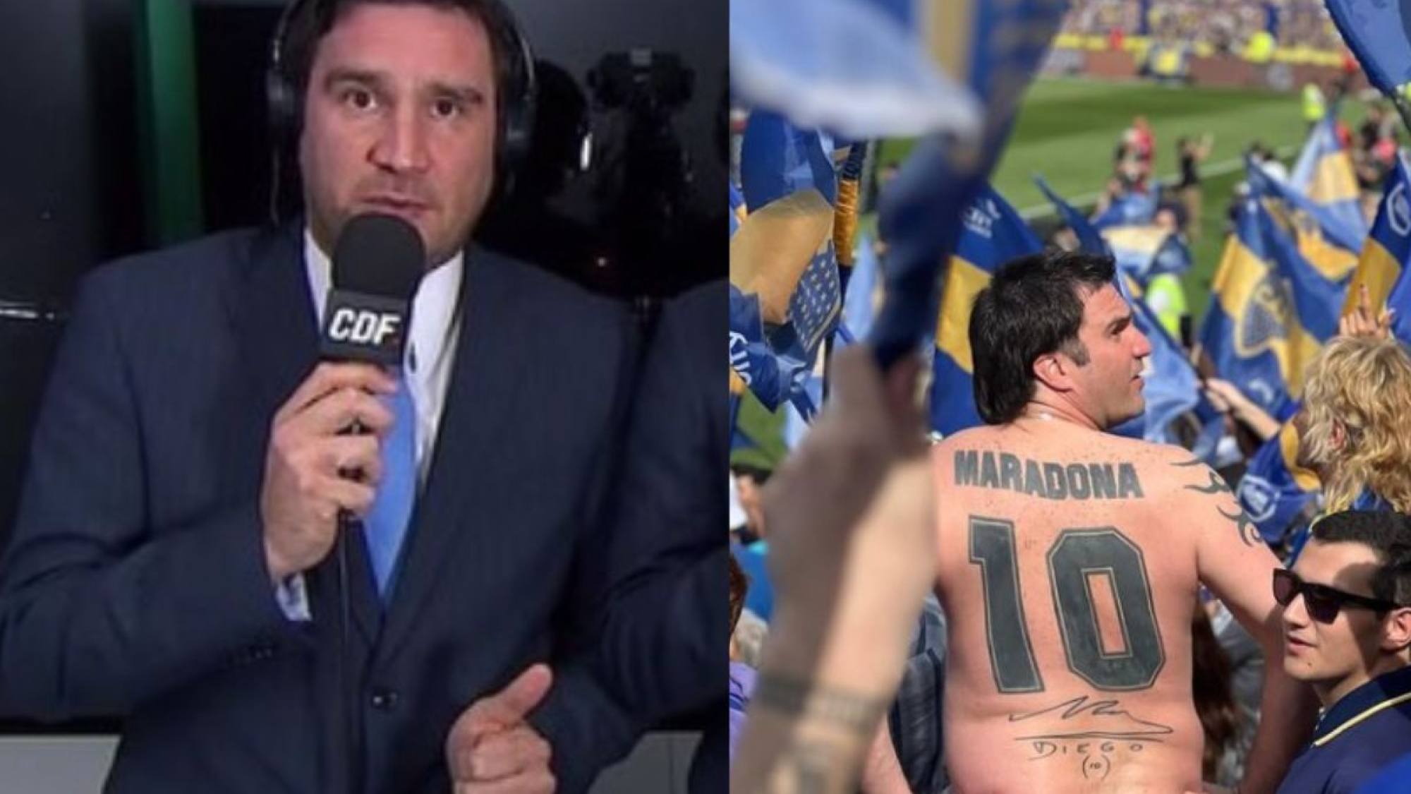 Ex relator del CDF sorprendió con tatuaje de Diego Maradona