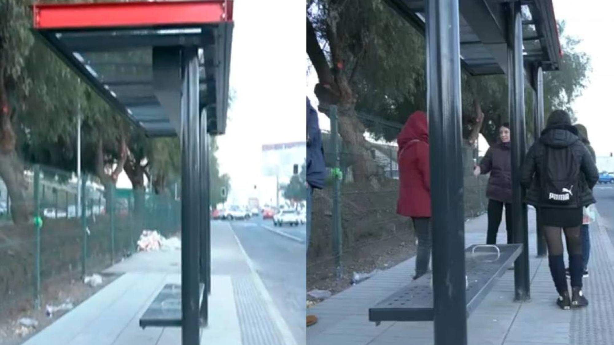 Indignación por paradero de micro instalado al revés