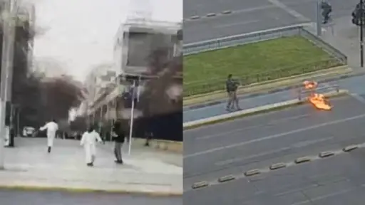 Overoles blancos lanzaron bomba molotov a periodista